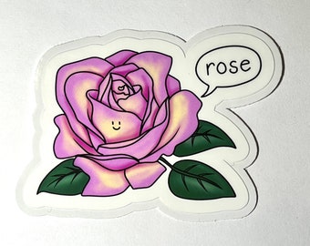 Bouquet of Roses Vinyl Sticker Cute Flowers Sticker Cute Valentines Day ...
