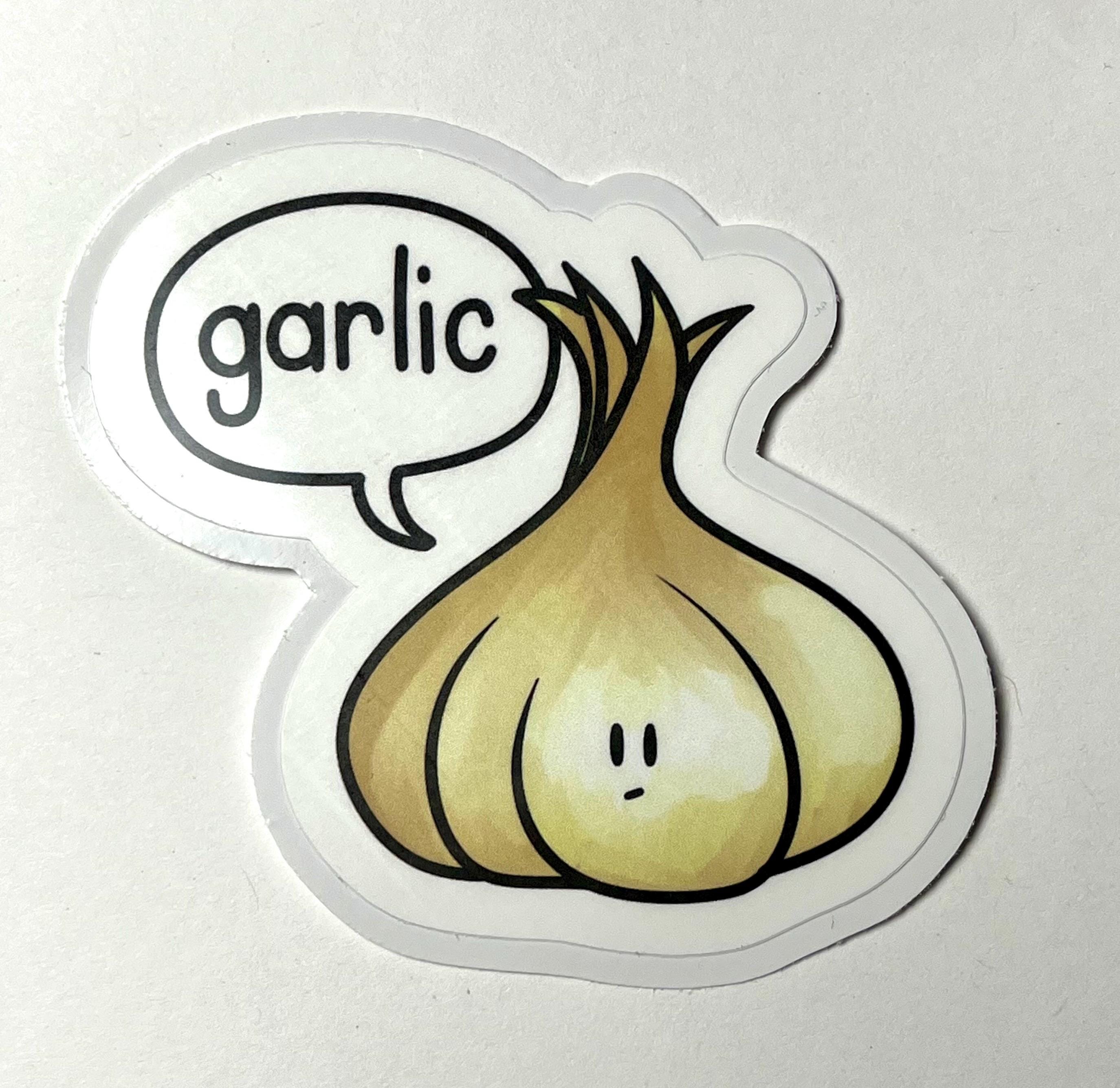Cute Garlic Vinyl Stickers - Etsy