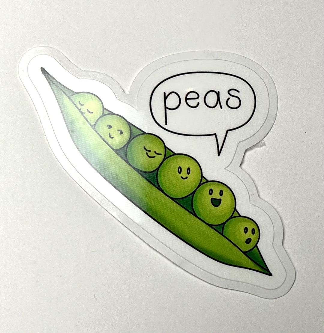 Cute Peas in a Pod Stickers - Etsy