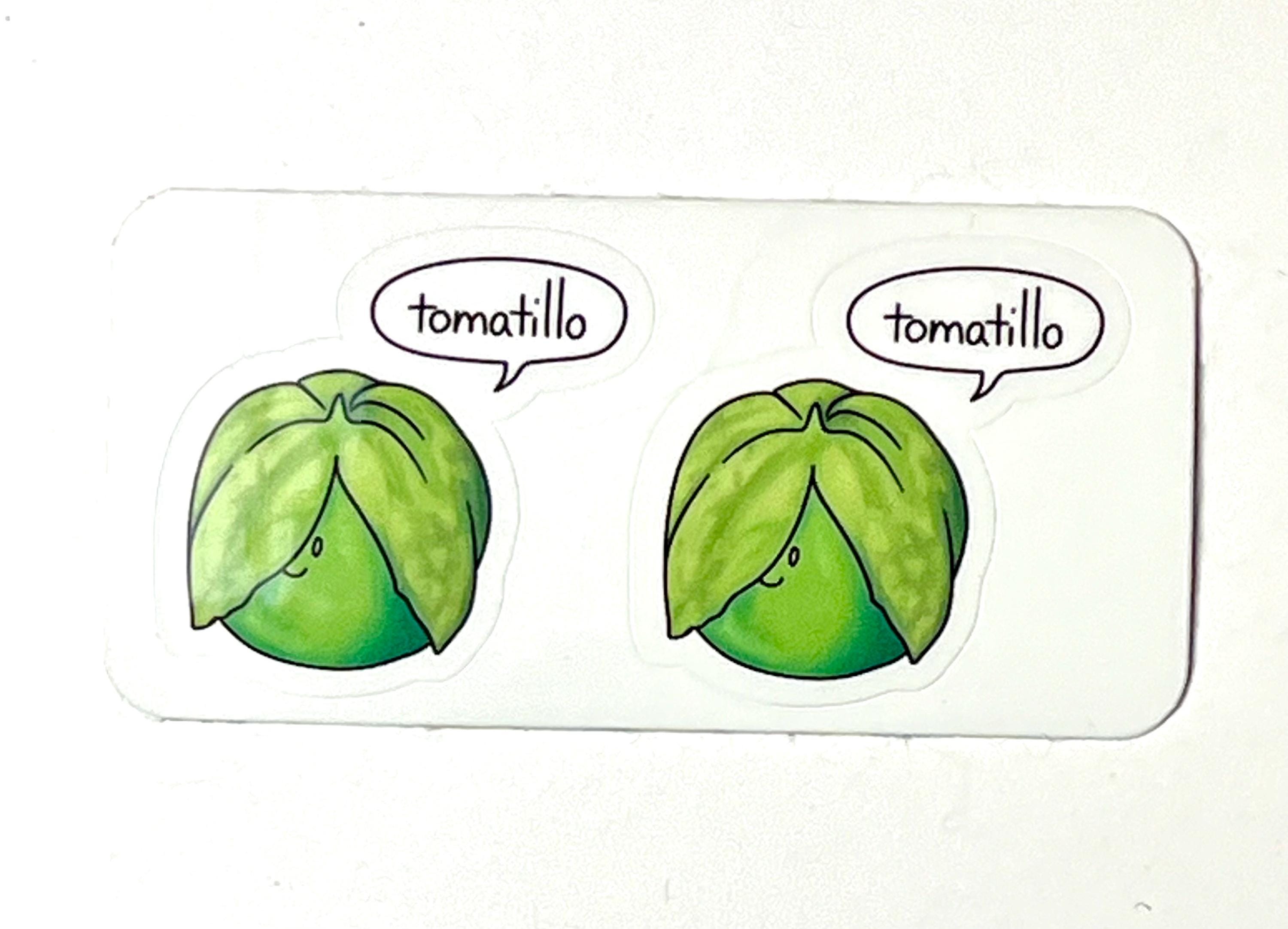 Cute Tomatillo Vinyl Stickers - Etsy