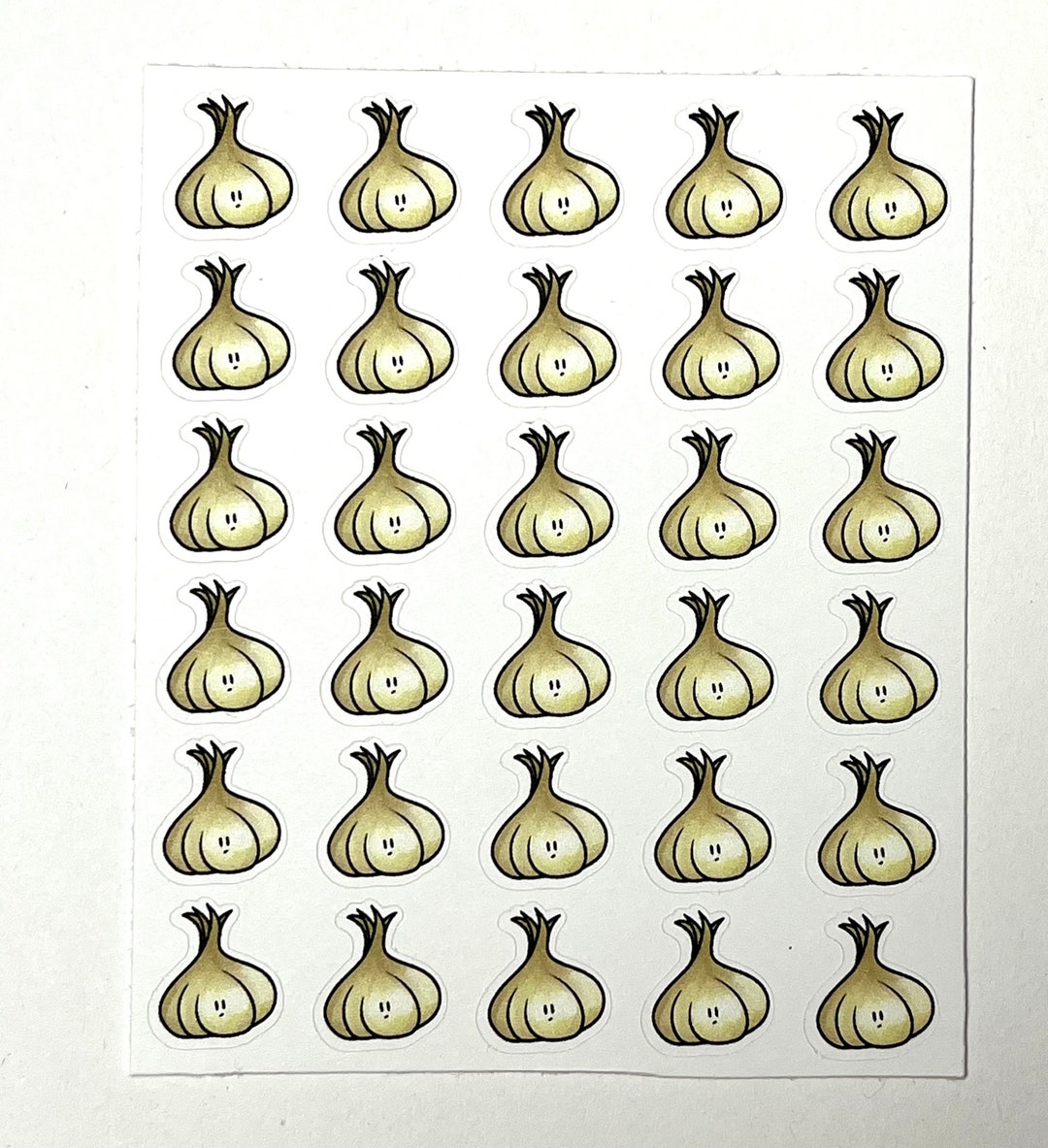 Cute Garlic Planner Stickers - Set of 30 Mini Paper Stickers - Etsy