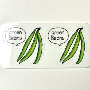 Cute Green Beans Vinyl Stickers - Etsy