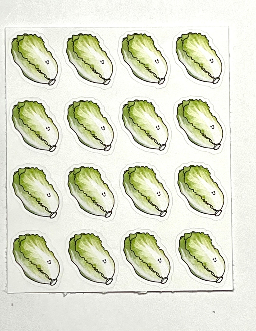 Cute Napa Cabbage Planner Stickers - Set of 16 Mini Paper Stickers - Etsy