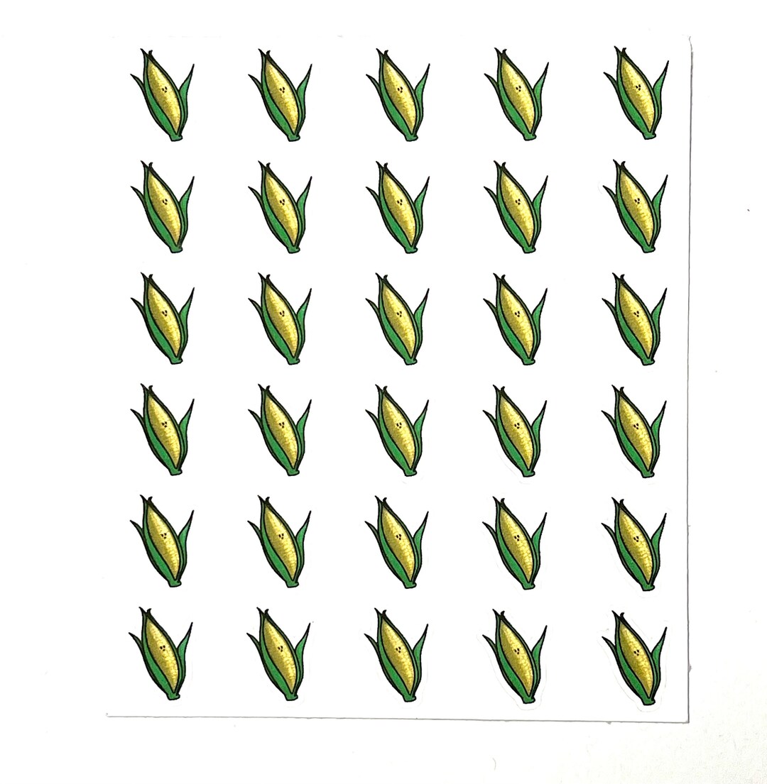 Cute Corn Planner Stickers - Set of 30 Mini Paper Stickers - Etsy