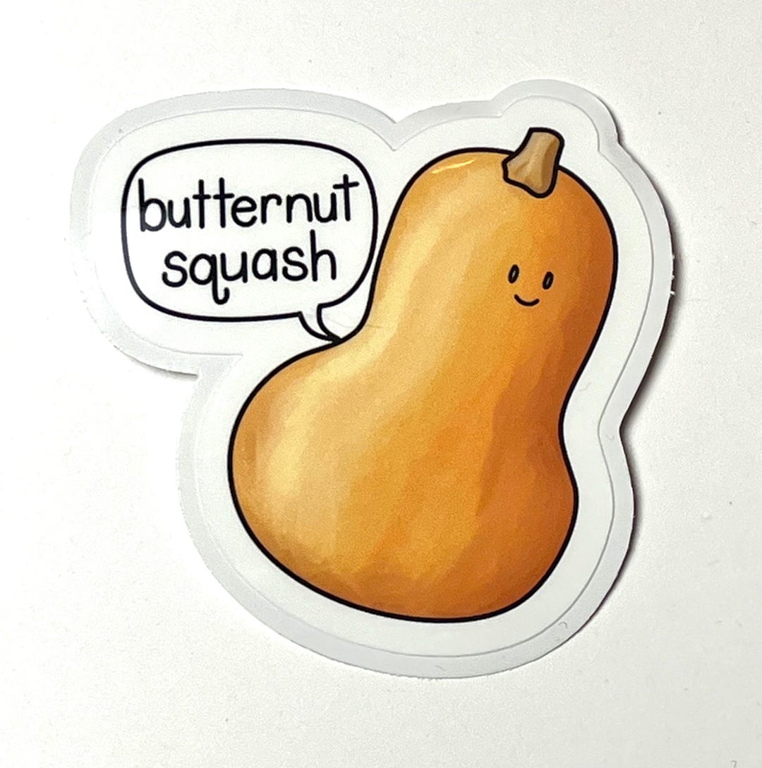 Cute Butternut Squash Vinyl Stickers - Etsy