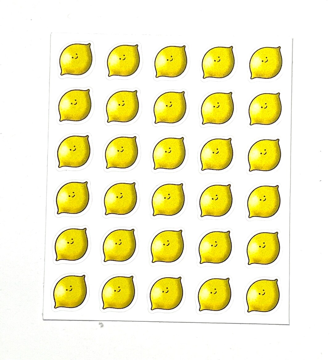 Cute Lemon Planner Stickers - Set of 30 Mini Paper Stickers - Etsy