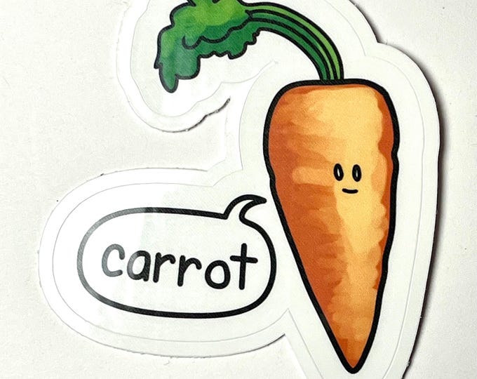 Carrot Sticker Sheet - Etsy