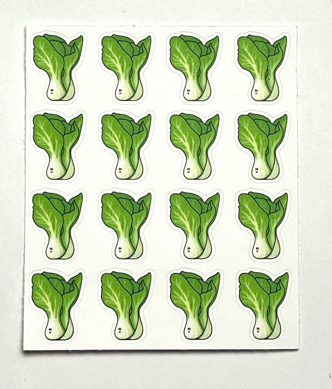 Cute Bok Choy Planner Stickers Set of 16 Mini Paper Stickers - Etsy