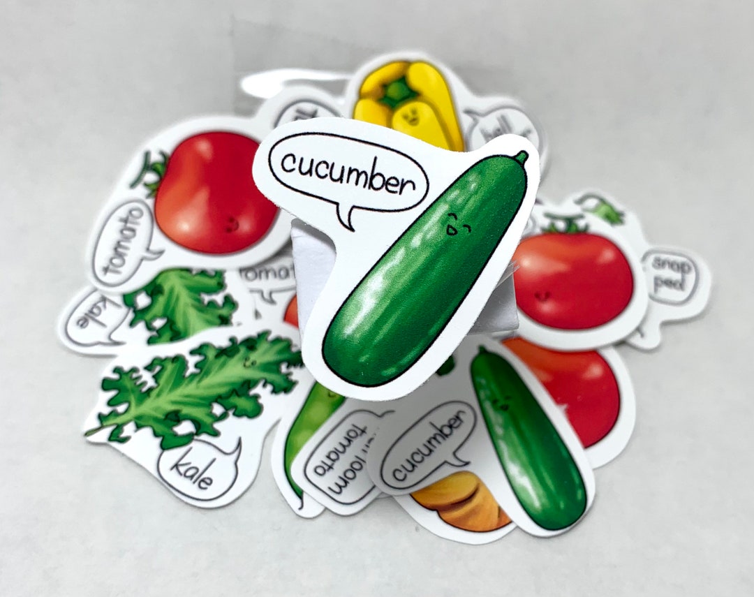 Cute Cucumber Vinyl Stickers - Etsy