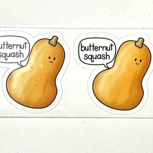 Cute Butternut Squash Vinyl Stickers - Etsy