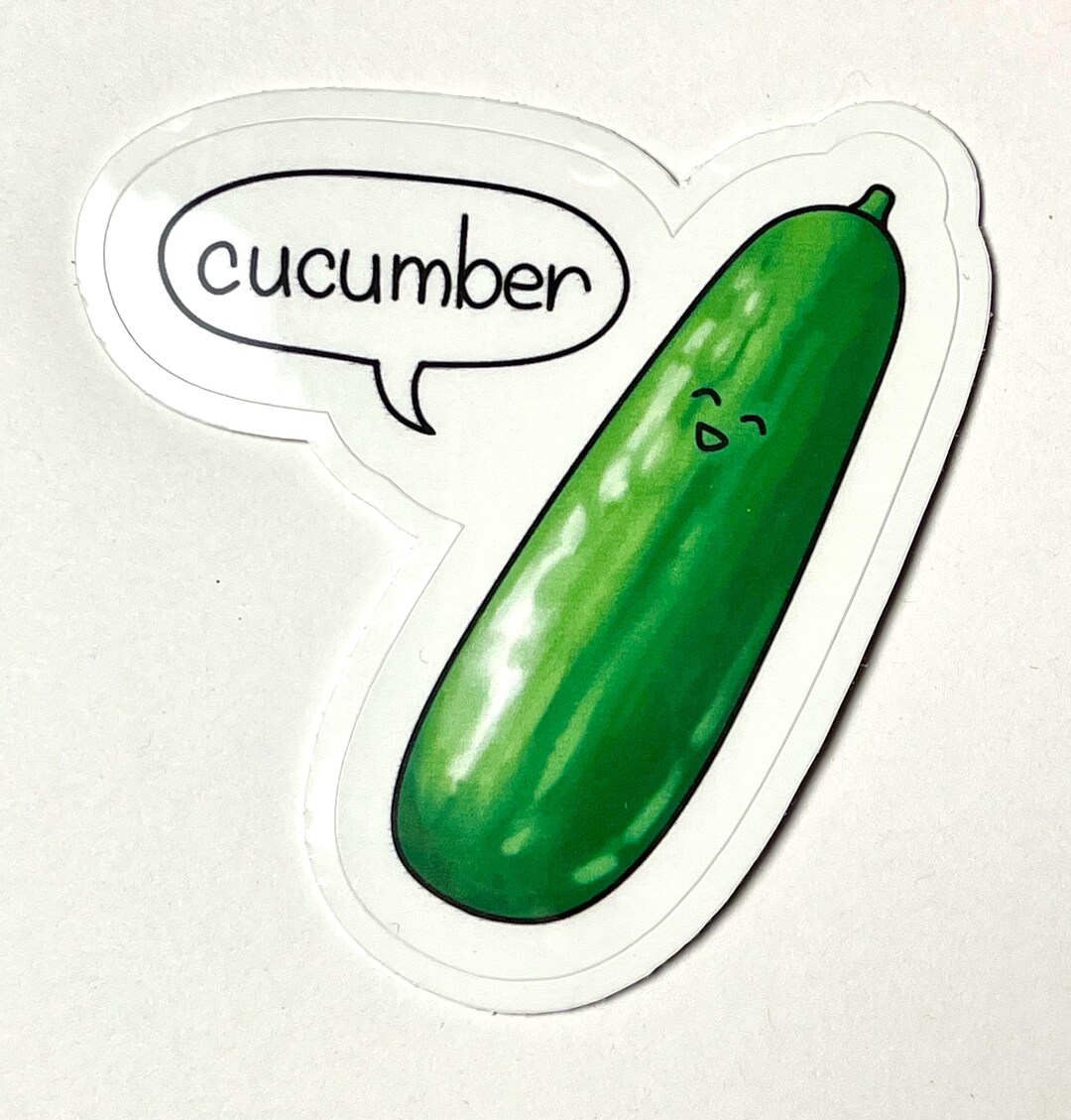 Cute Cucumber Vinyl Stickers - Etsy