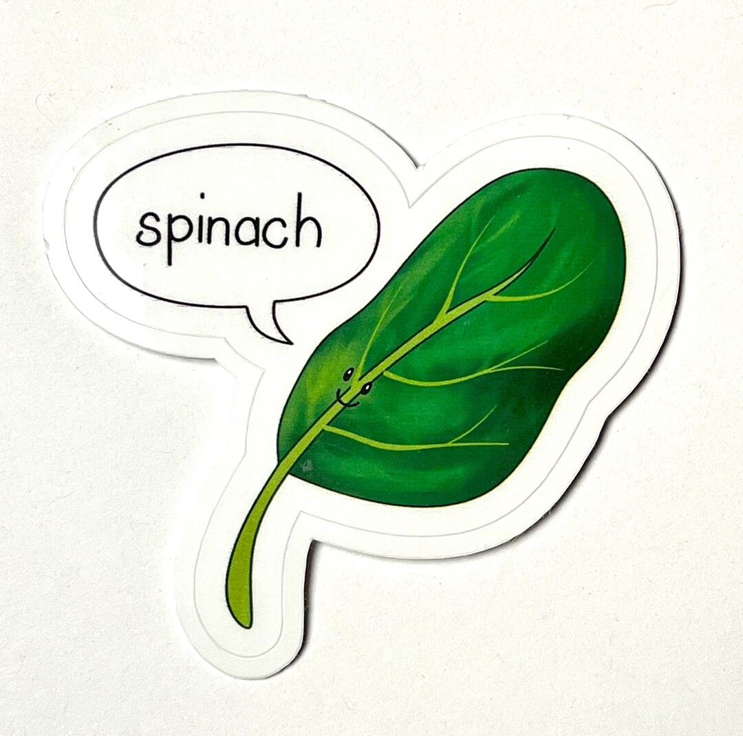 Cute Spinach Vinyl Stickers - Etsy