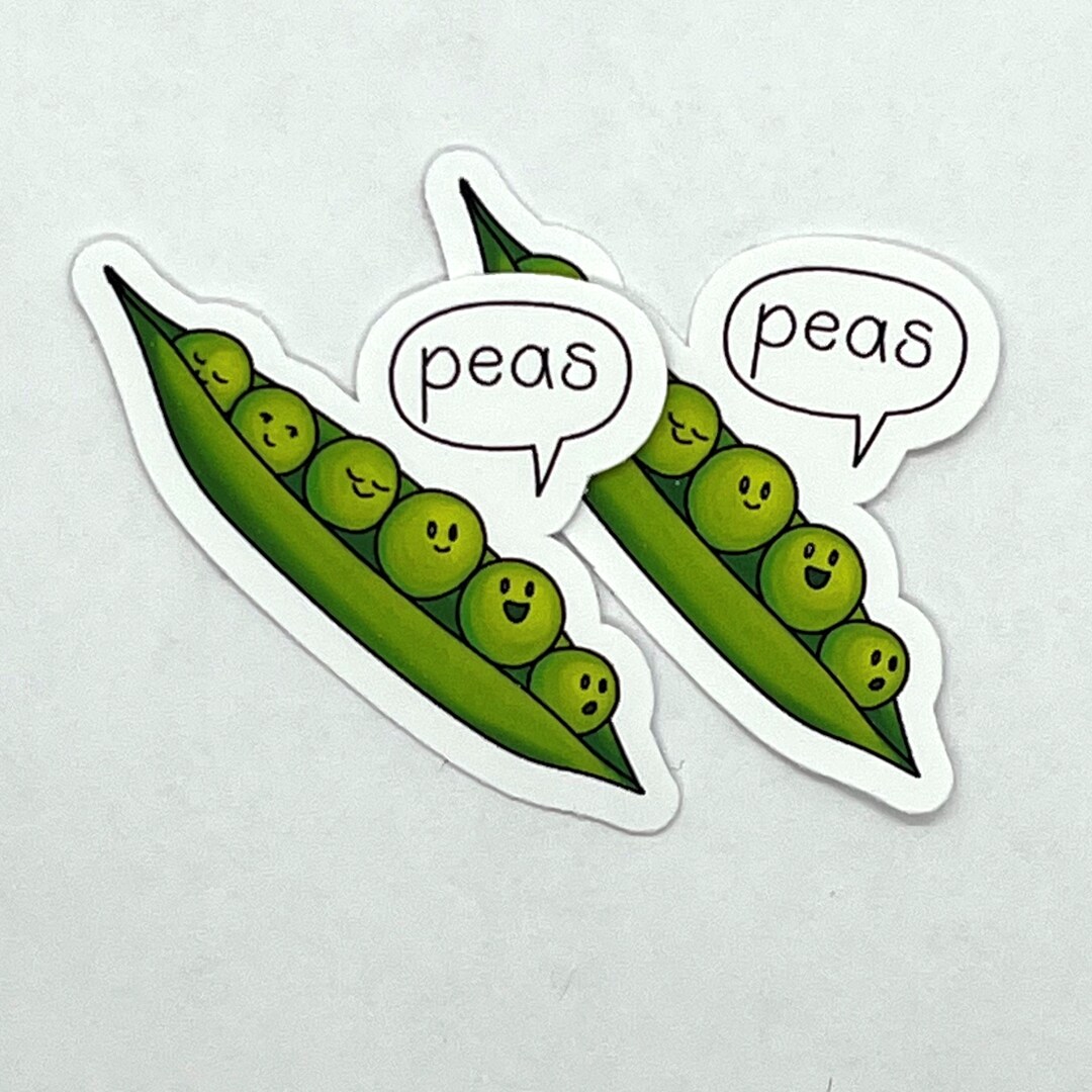 Cute Peas in a Pod Stickers - Etsy