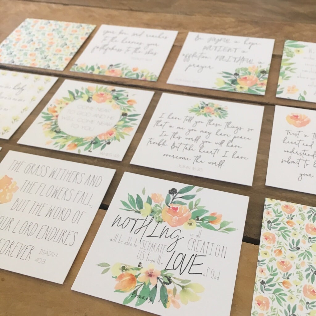 DIGITAL DOWNLOAD | PRINTABLE | Bible Verse Card Set | Memory Verses ...