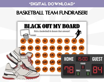 Black Out My Board Basketball Fundraiser Template *INSTANT DOWNLOAD* - Etsy