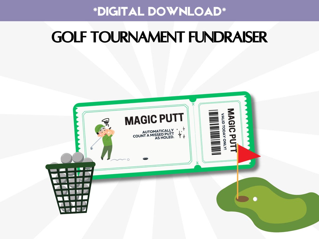Magic Putt Charity Golf Template Tournament Golf Fundraiser Coupon ...