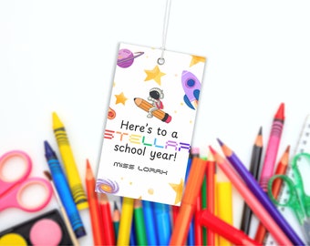 PRINTABLE Back to School Gift Tag, Happy First Day of School Gift Tags ...