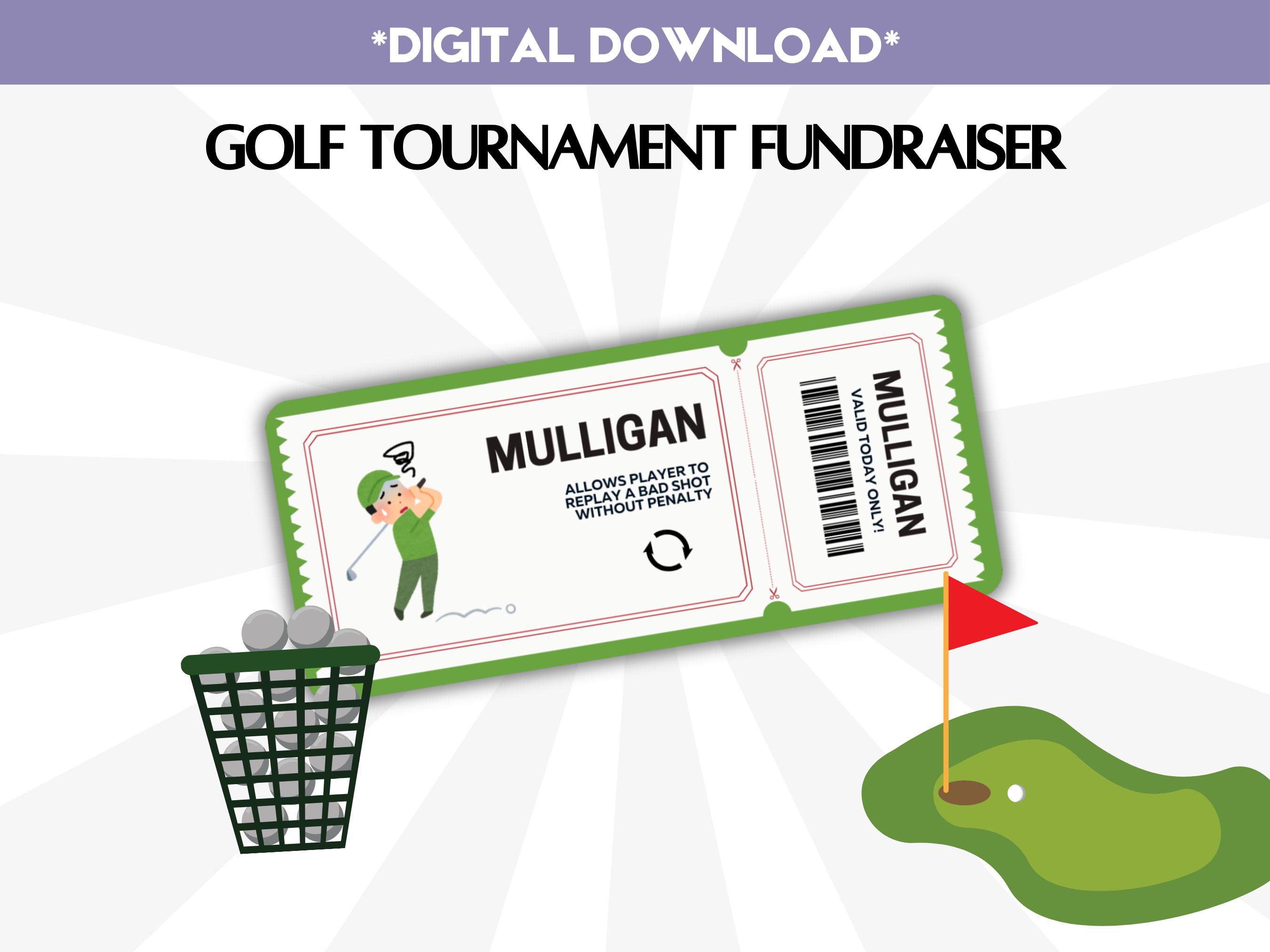 Mulligan Non Profit Golf Tournament Fundraiser Coupon, Charity ...