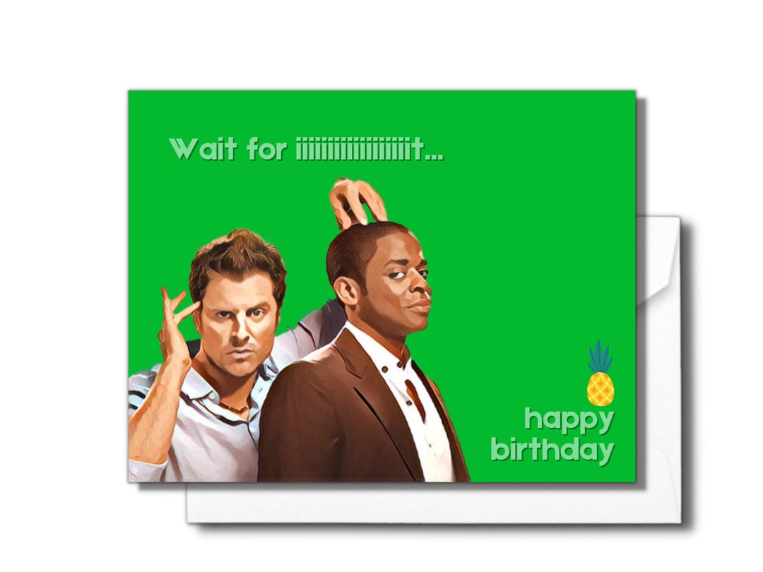 Psych Funny Birthday Card Shawn and Gus Happy Birthday Card - Etsy