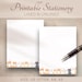 Printable Stationery, Kawaii Cats, Lined and Unlined Paper, PDF Digital ...