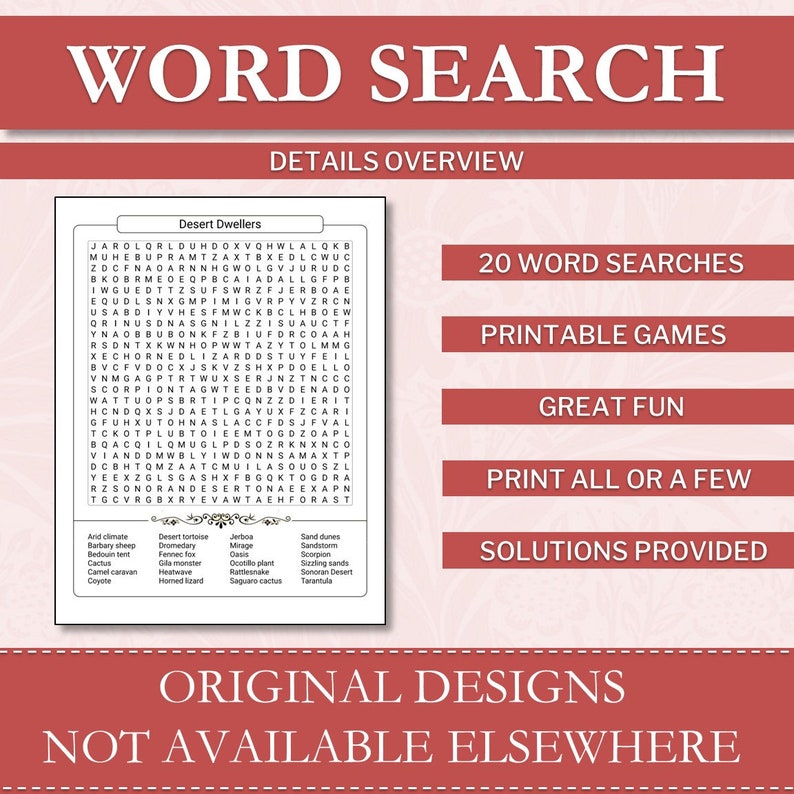 Nature and Animals Word Searches | Engaging Puzzles for All Ages ...