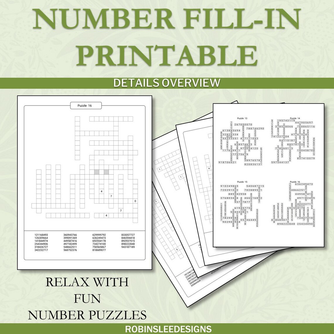 Mid-level Mastery: 50 Number Fill Puzzles With Starter Clues | Instant ...