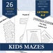 Kids Letter Mazes, Easy A-Z for Kids | Printable Alphabet Maze | Maze ...