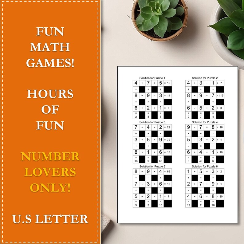 Printable Cross-sum Puzzle Pack - Fun Math Brain Teasers for All Ages ...
