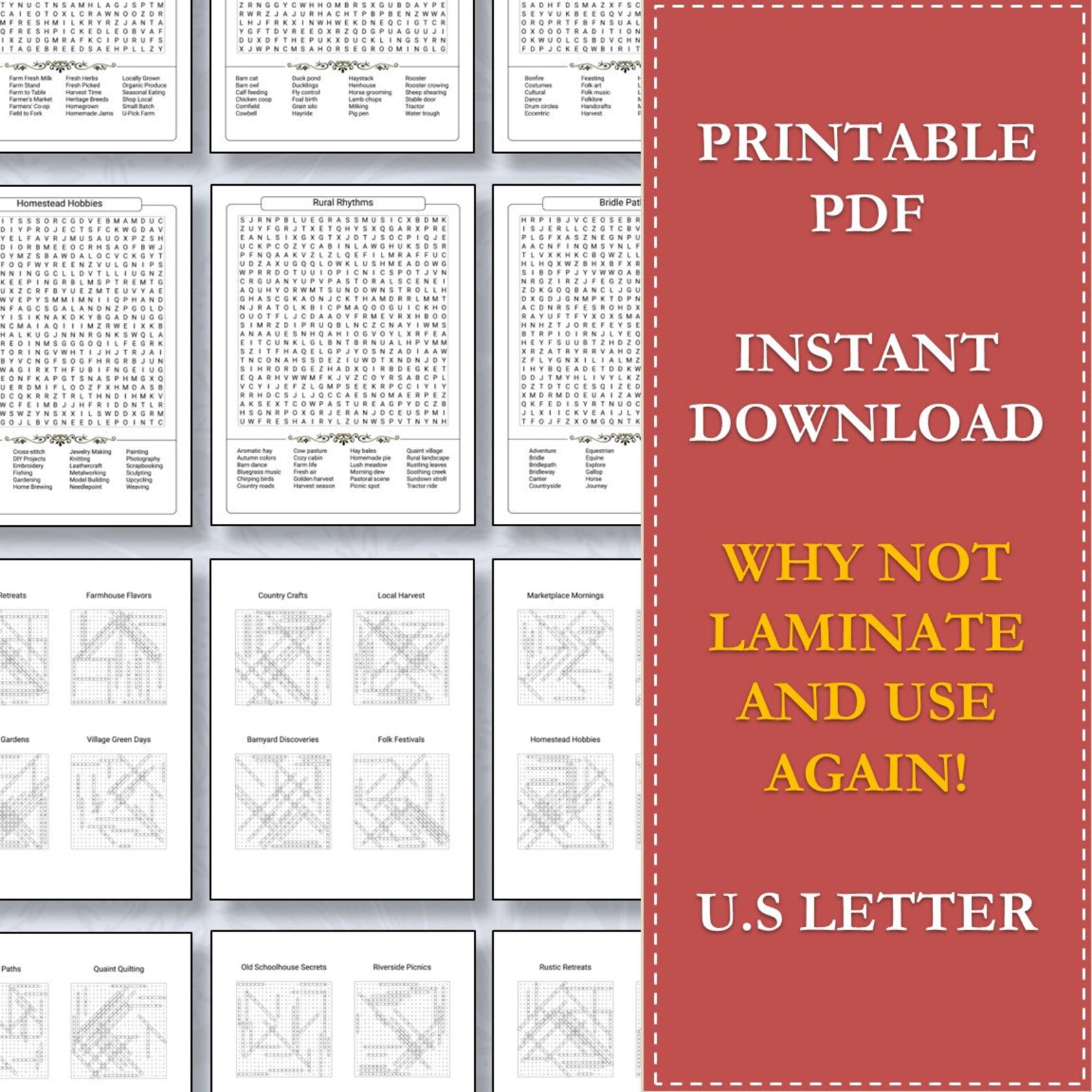 Rural Country Life Word Searches | Engaging Puzzles for All Ages ...