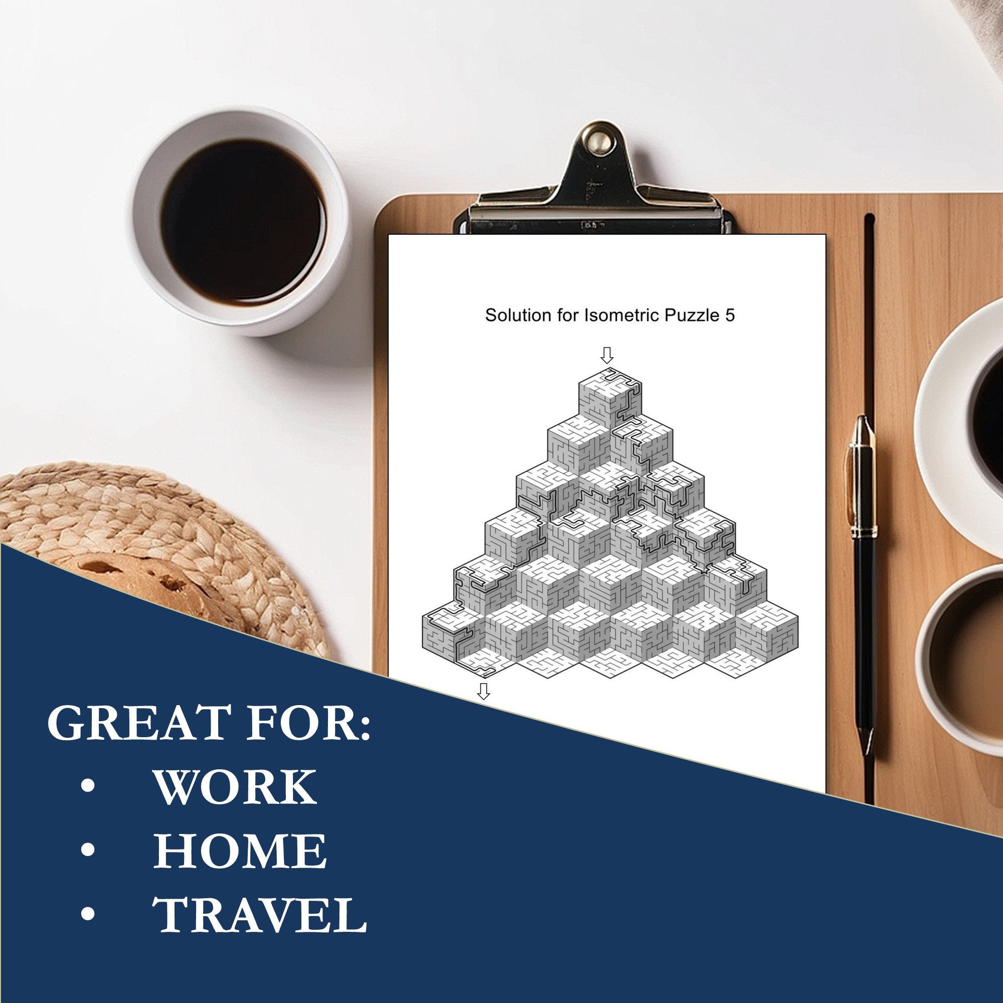 Printable Mazes | 50 Hard Isometric Shaped Mazes | 3D Isometric Mazes ...