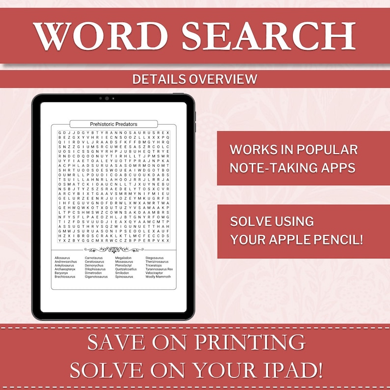Dinosaur Word Search | Dinosaur Discoveries & Natural History ...