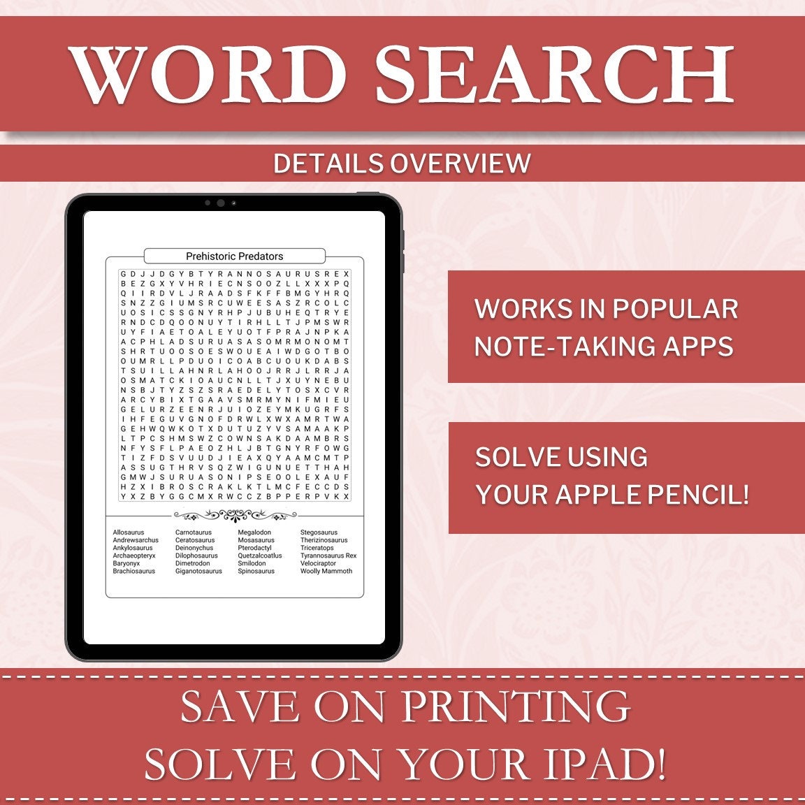 Dinosaur Word Search | Dinosaur Discoveries & Natural History ...