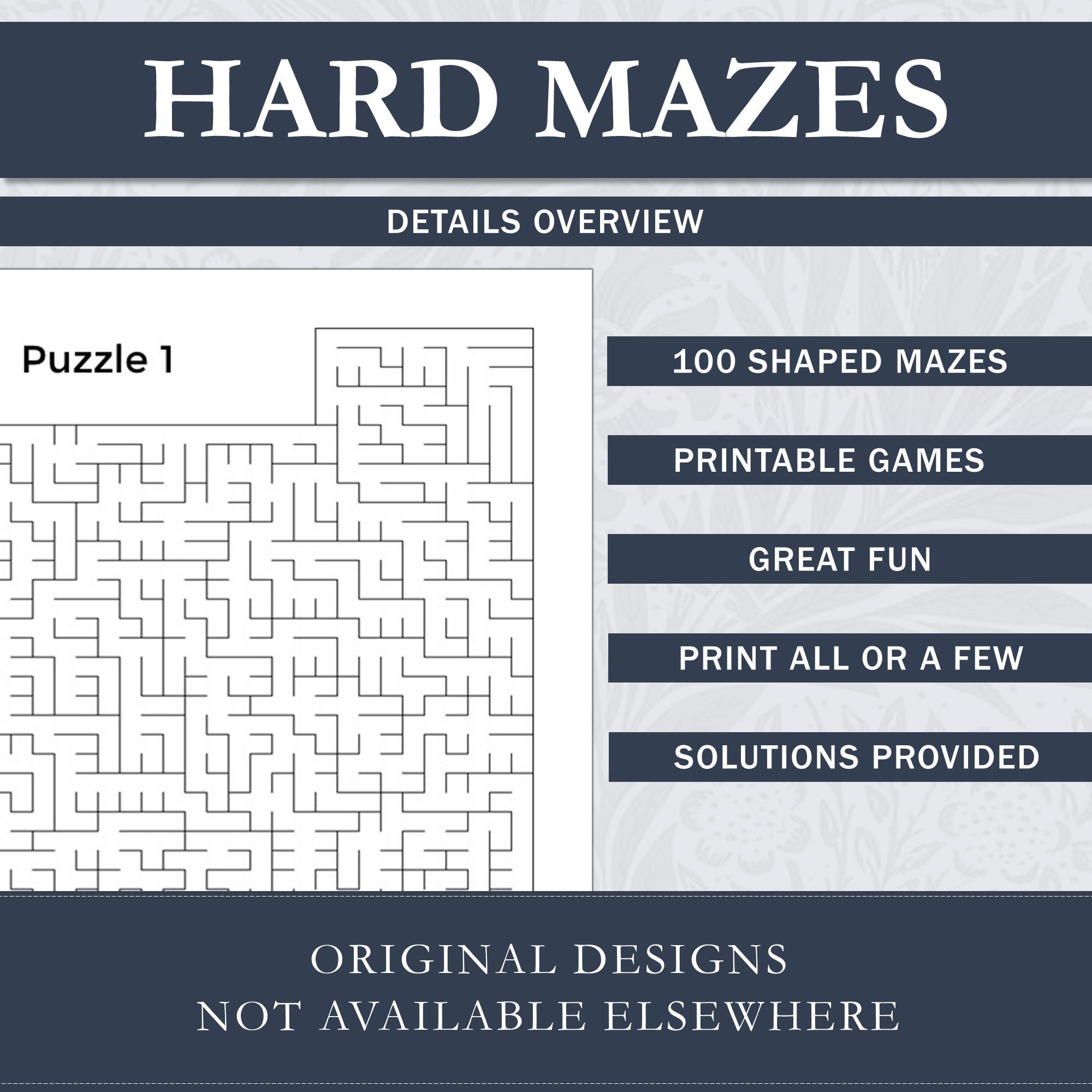 100 Expert Level Mazes for Adults - Seriously Tough, Volume 3 ...