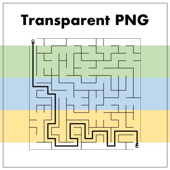 Canva Maze, 100 Transparent PNG Mazes and Solution Images, Commercial ...