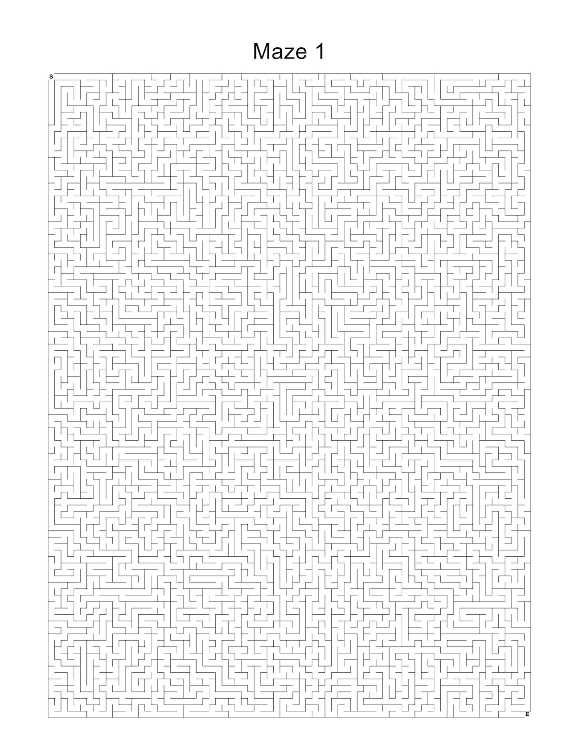 Printable Mazes for Adults Hard Very Insanely Difficult 100 Mazes, Etsy ...