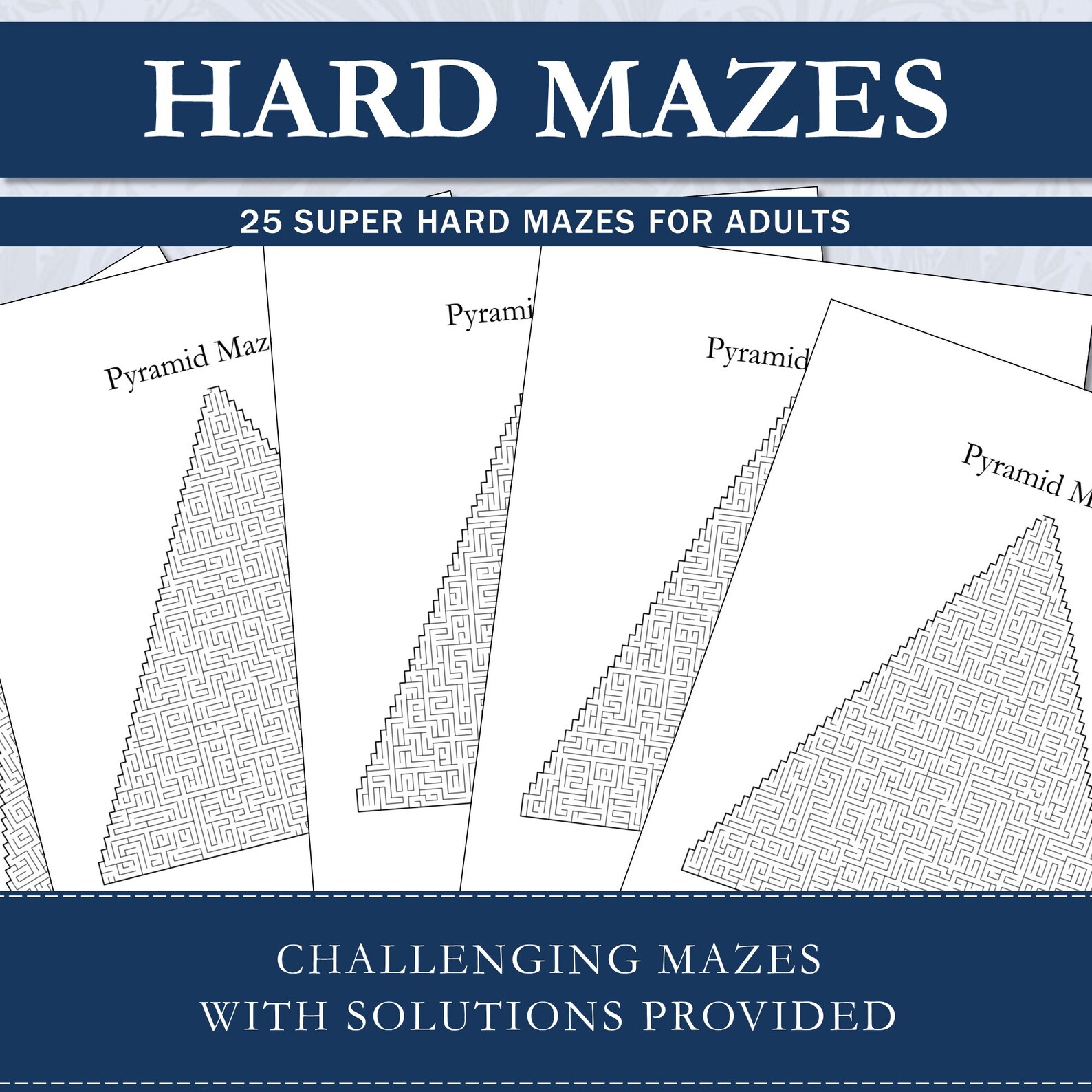 Printable Mazes | 25 Hard Pyramid Shaped Mazes | Suitable for Clever ...