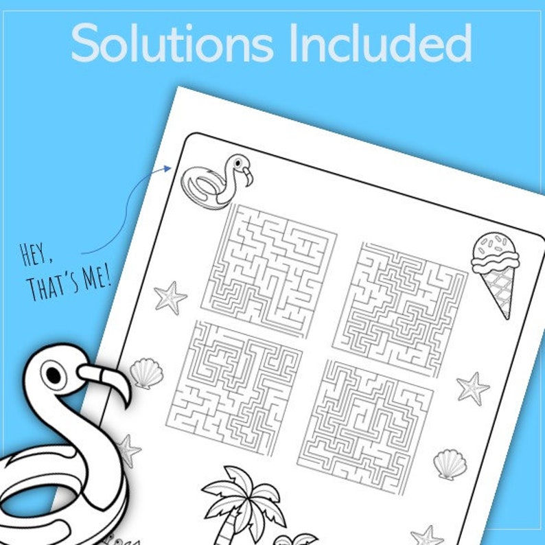Maze Activities for Kids | 40 Printable Summer Beach Mazes for Kids ...