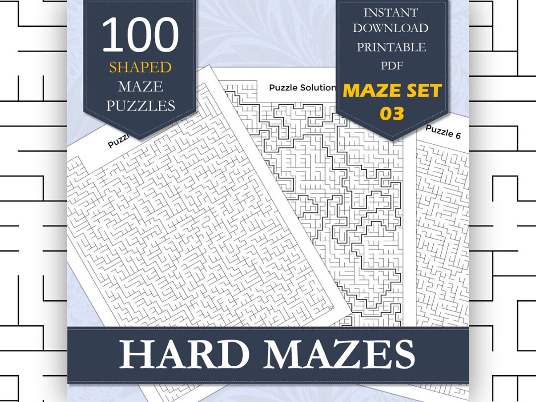 100 Expert Level Mazes for Adults - Seriously Tough, Volume 3 ...