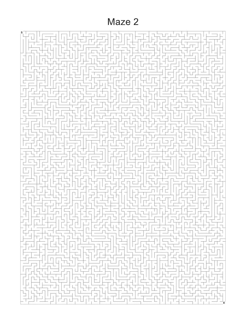 Printable Mazes for Adults Hard Very Insanely Difficult 100 Mazes, Etsy ...