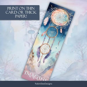 Printable Bookmarks, 4 Pretty Dreamcatcher Bookmarks, Instant Digital ...