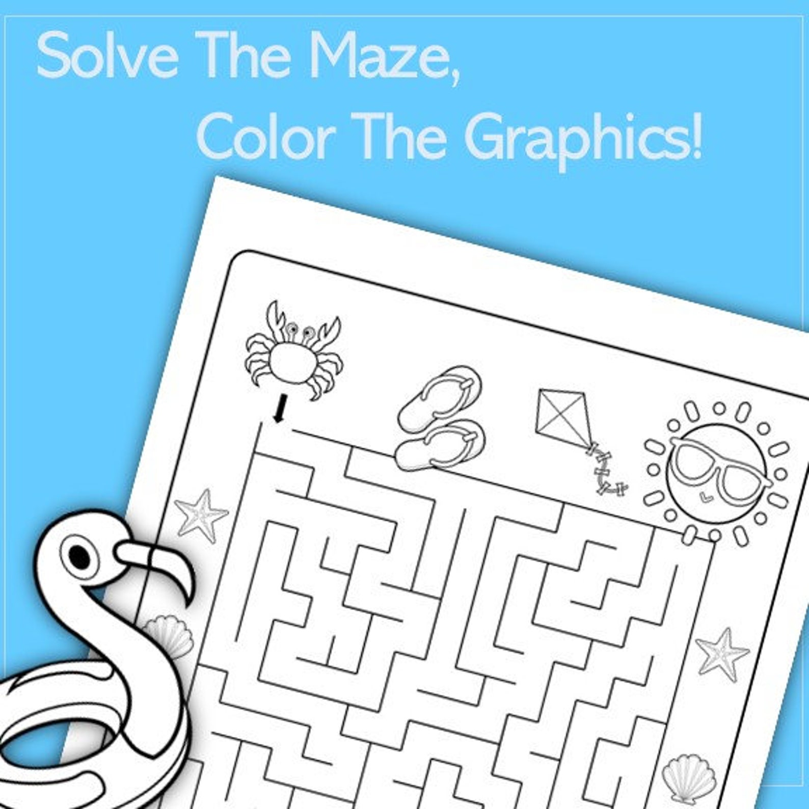 Maze Activities for Kids | 40 Printable Summer Beach Mazes for Kids ...