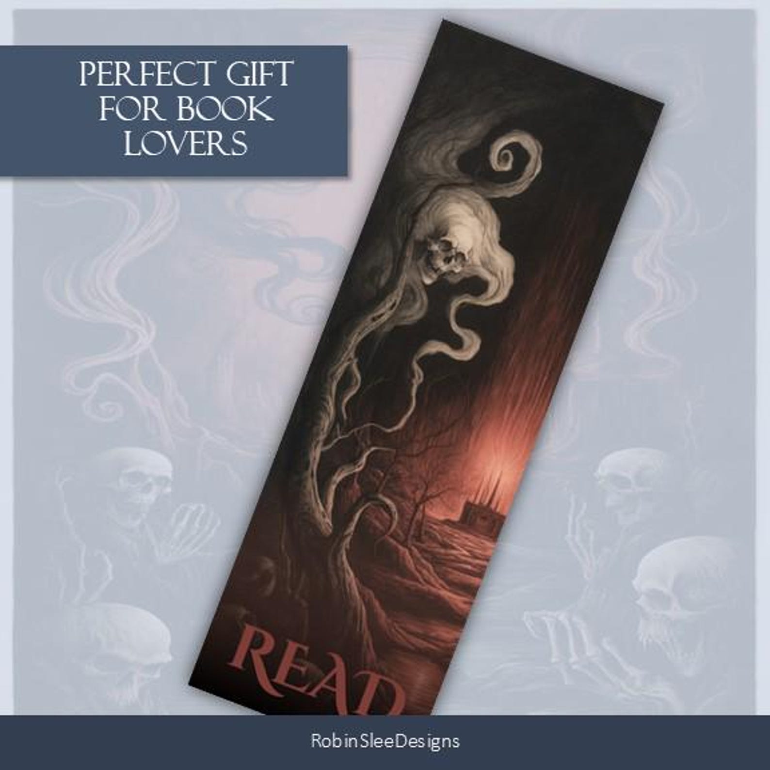 Gothic Horror Bookmarks Printable Victorian Dark Art, Creepy Book Lover ...