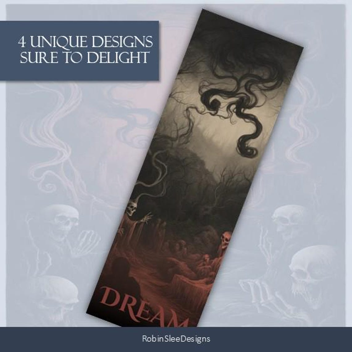 Gothic Horror Bookmarks Printable Victorian Dark Art, Creepy Book Lover ...