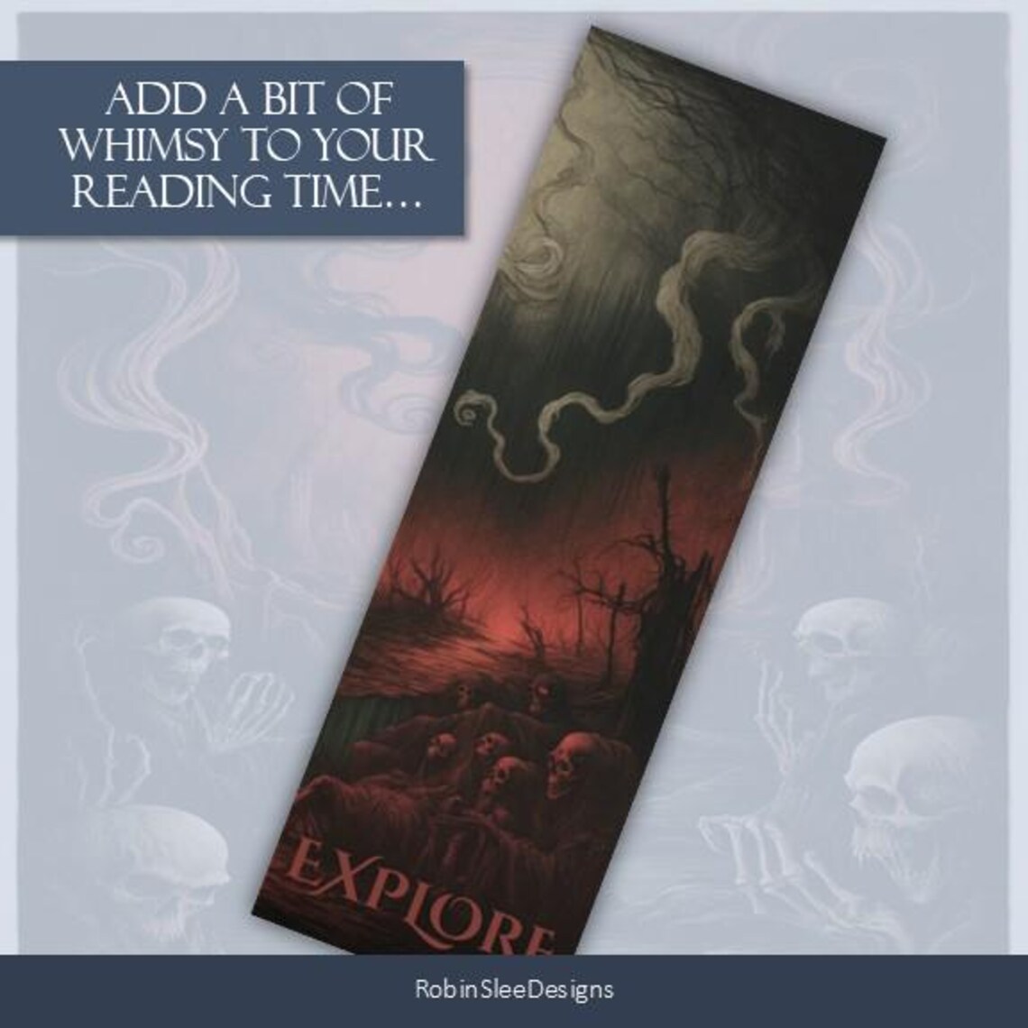 Gothic Horror Bookmarks Printable Victorian Dark Art, Creepy Book Lover ...