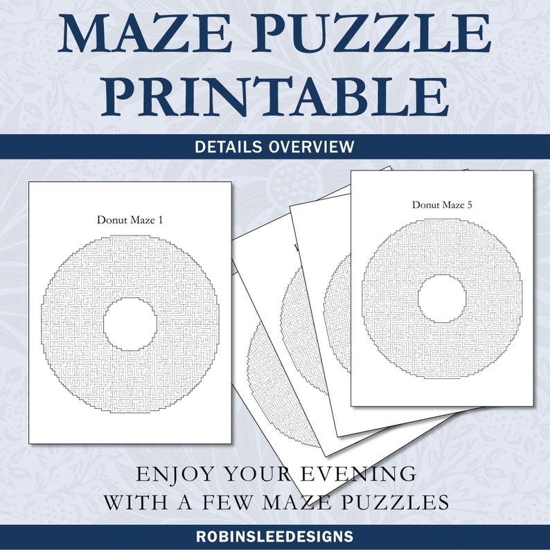 Printable Mazes | 25 Hard Donut Shaped Mazes | Suitable for Clever Kids ...