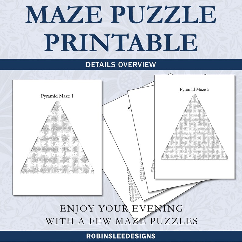 Printable Mazes | 25 Hard Pyramid Shaped Mazes | Suitable for Clever ...