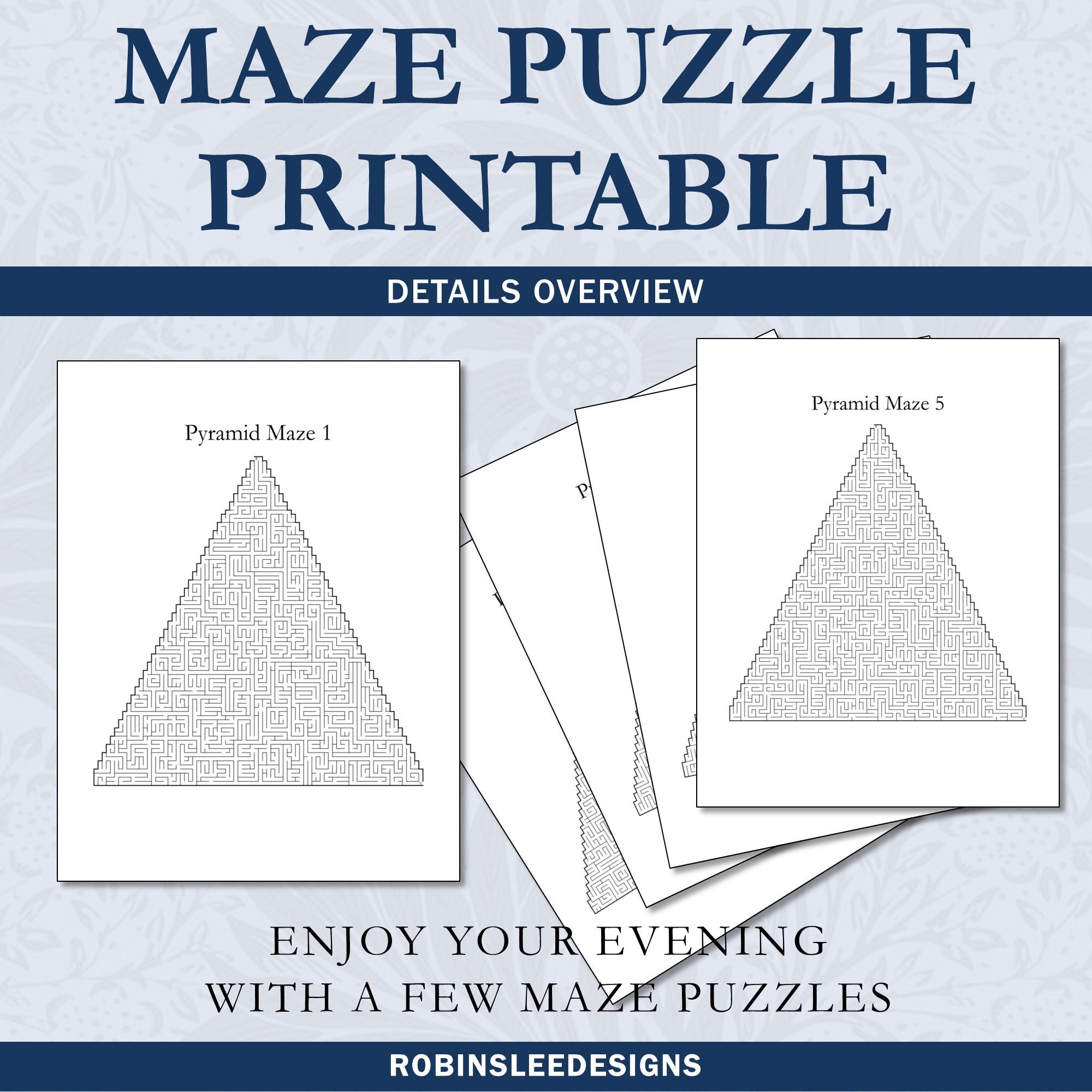 Printable Mazes | 25 Hard Pyramid Shaped Mazes | Suitable for Clever ...