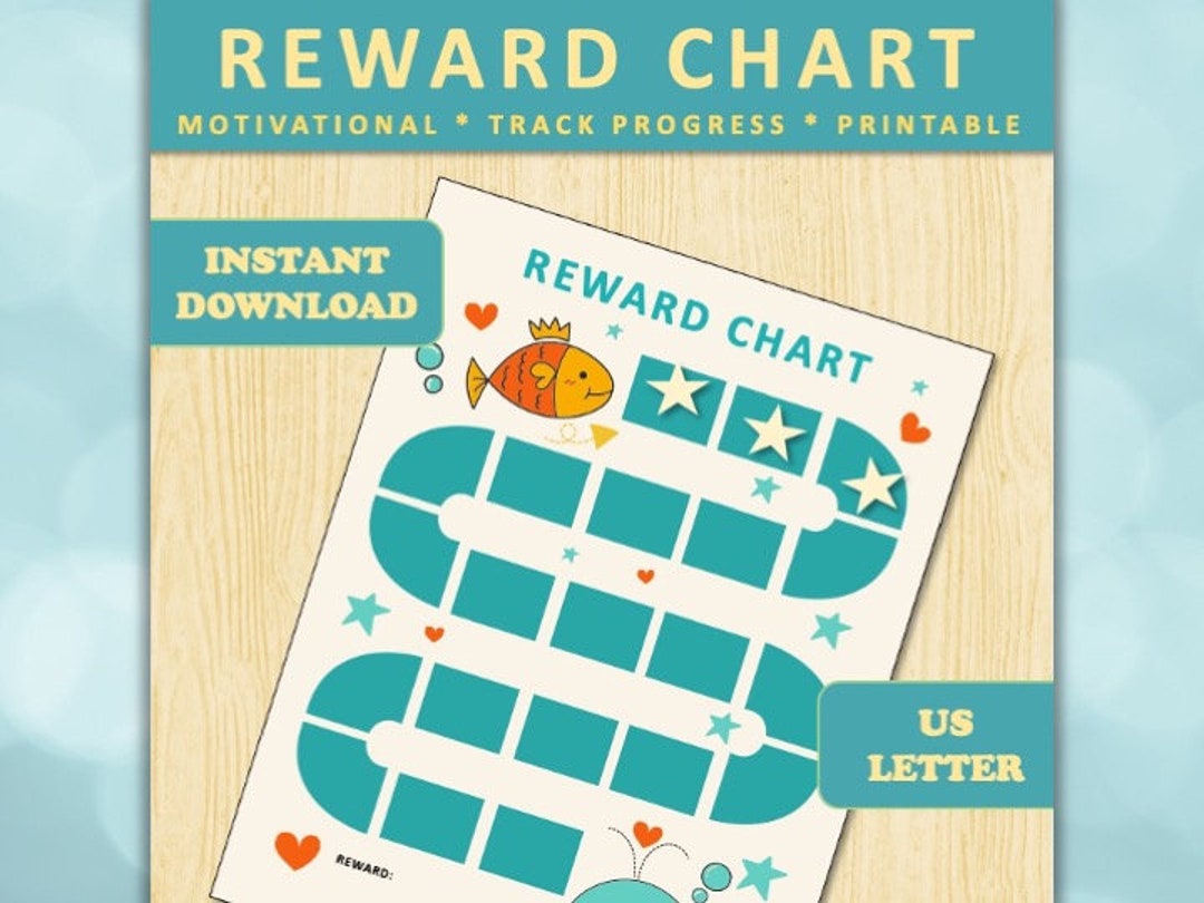 Adorable Reward Chart for Kids Fish and Whale Ideal for Parents and ...