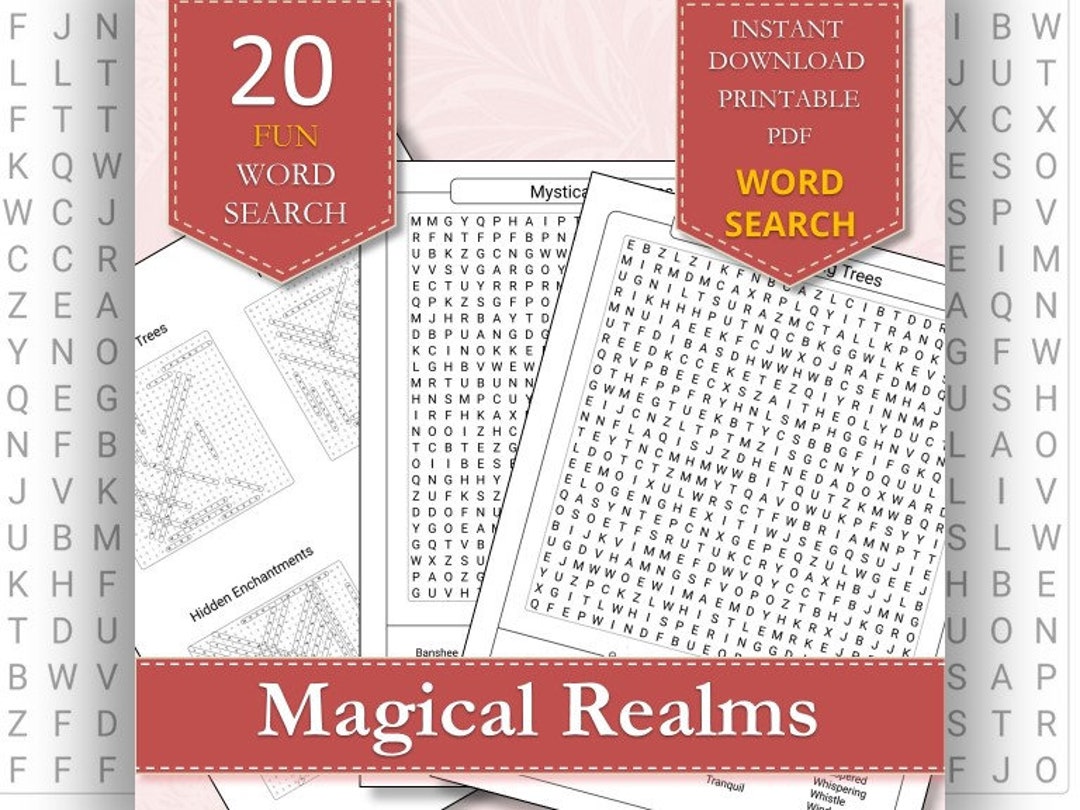 Magical Word Search Collection for Women | Enchanted Forest & Wizarding ...