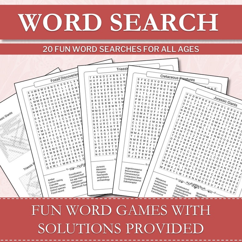 Dinosaur Word Search | Dinosaur Discoveries & Natural History ...